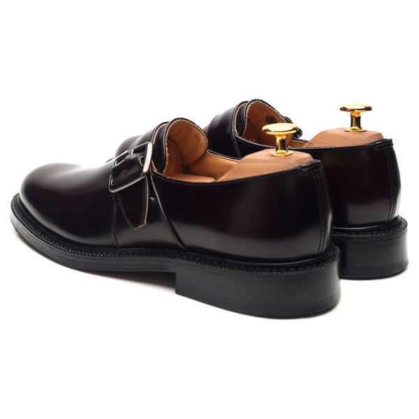 'Wrexham' Burgundy Leather Monk Strap UK 5.5 F - Abbot's Shoes
