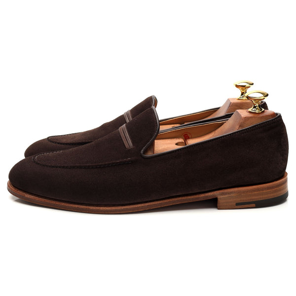 'Amble' Dark Brown Suede Loafers UK 8 E - Abbot's Shoes