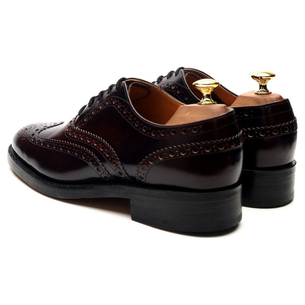 'Navarro' Burgundy Leather Brogues UK 8 F - Abbot's Shoes