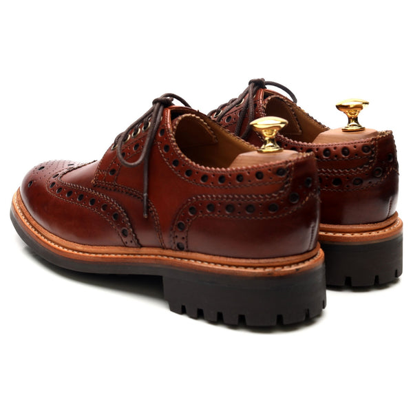 'Archie' Tan Brown Leather Derby Brogues UK 6.5 G - Abbot's Shoes