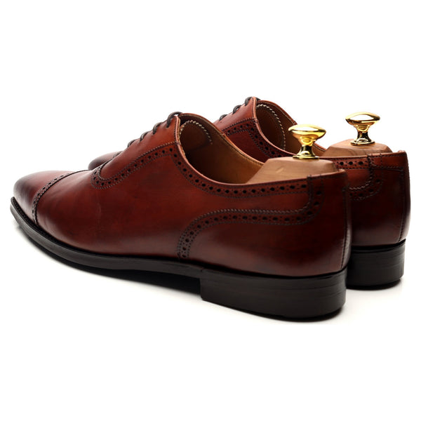 'Westbourne' Tan Brown Leather Oxford 8.5 E - Abbot's Shoes