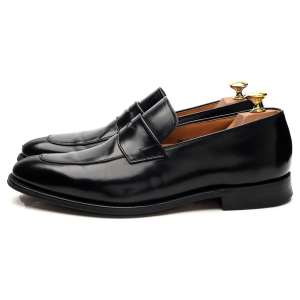 'Prague' Black Leather Split Toe Loafers UK 8.5 G - Abbot's Shoes