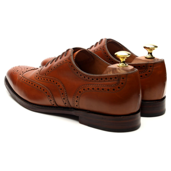 1880 'Buckingham' Tan Brown Leather Oxford Brogues UK 7.5 F - Abbot's Shoes