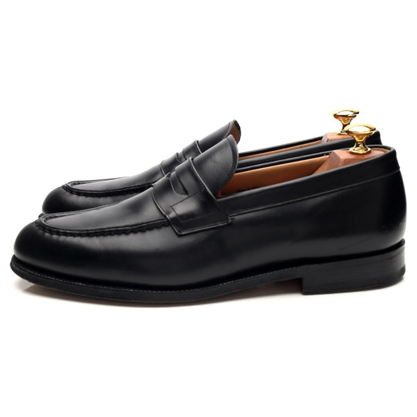 'Darwin' Black Leather Split Toe Loafers UK 9.5 F - Abbot's Shoes
