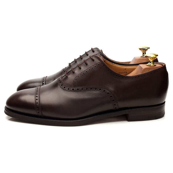 'Moorgate' Dark Brown Leather Oxford Brogue UK 8.5 EE - Abbot's Shoes
