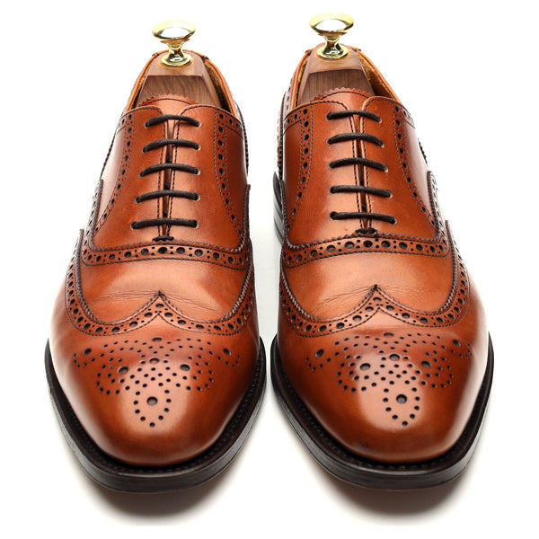 '5215' Tan Brown Leather Oxford Brogues UK 7.5 - Abbot's Shoes