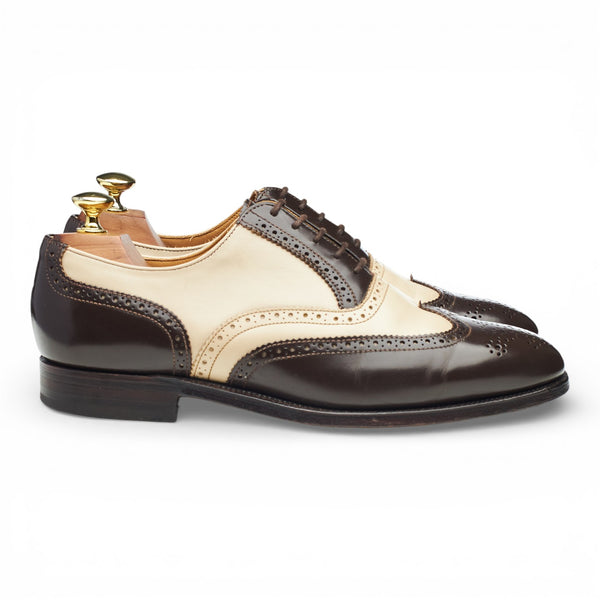 'Melly' Dark Brown & Cream Leather Oxford Spectator Brogues UK 7.5 F ...