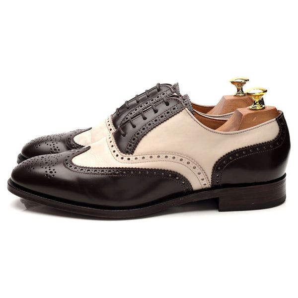 'Melly' Dark Brown & Cream Spectator Brogues UK 8.5 F - Abbot's Shoes